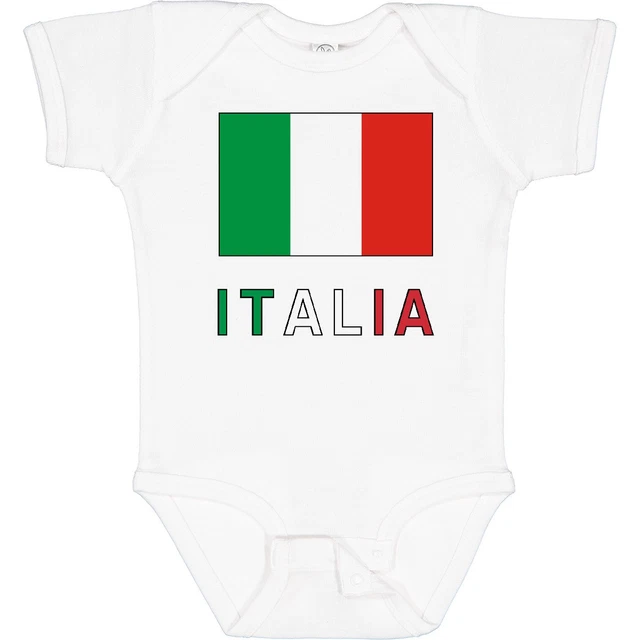 Baby Bodysuit BELLA CANVAS Italy Flag & Italia - Black Border Baby ...