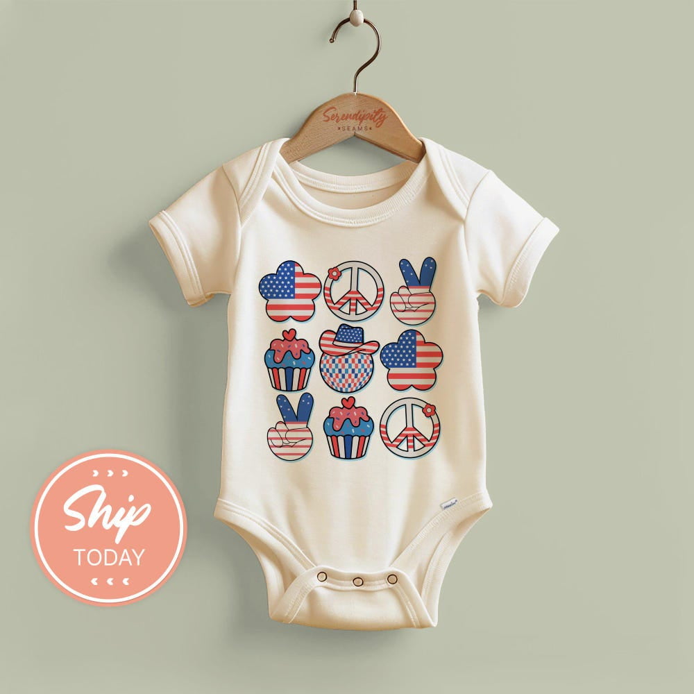 Baby Bodysuit BELLA CANVAS July 4Th Baby Onesies Brand, Patriotic Baby Outfit, Independence Day ...