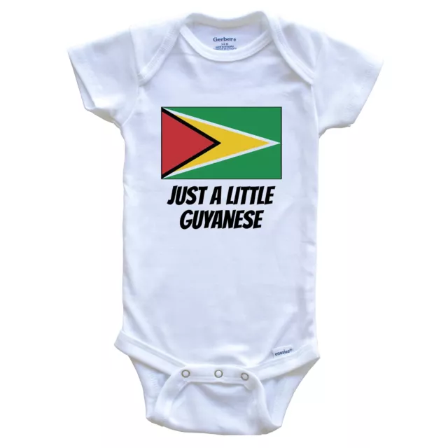 Baby Bodysuit BELLA CANVAS Just A Little Guyanese Cute Guyana Flag One ...