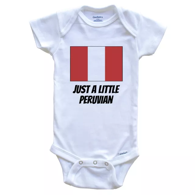 Baby Bodysuit BELLA CANVAS Just A Little Peruvian Cute Peru Flag One ...