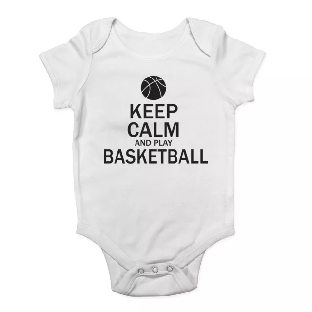 Baby Bodysuit BELLA CANVAS Keep Calm And Play Basketball Boys And Girls ...