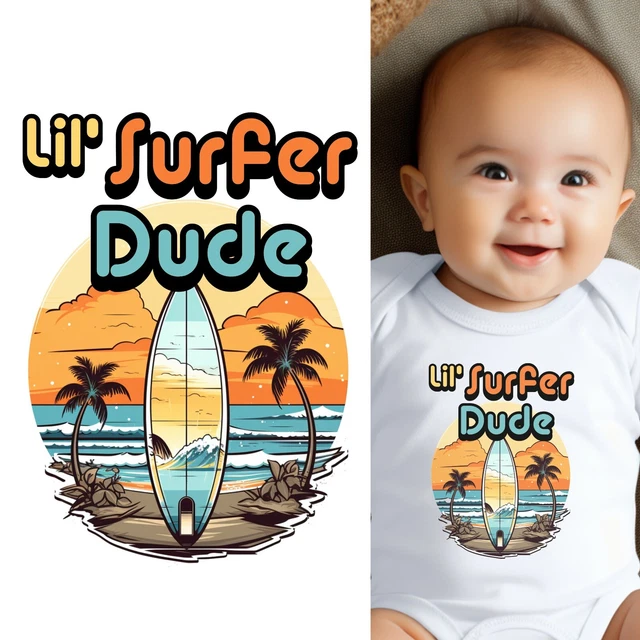 Baby Bodysuit BELLA CANVAS Lil' Surfer Dude Baby Clothes For Infant ...