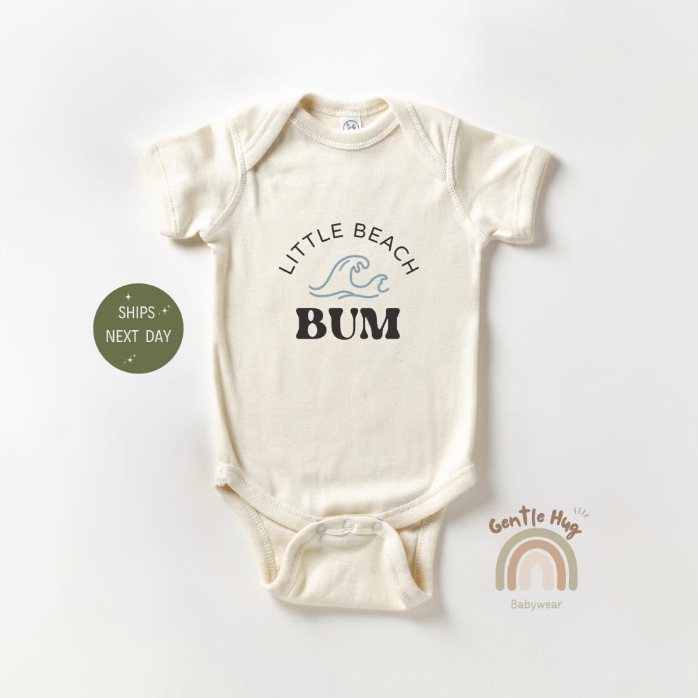 Baby Bodysuit BELLA CANVAS Little Beach Bum Baby Onesie, Retro Summer ...