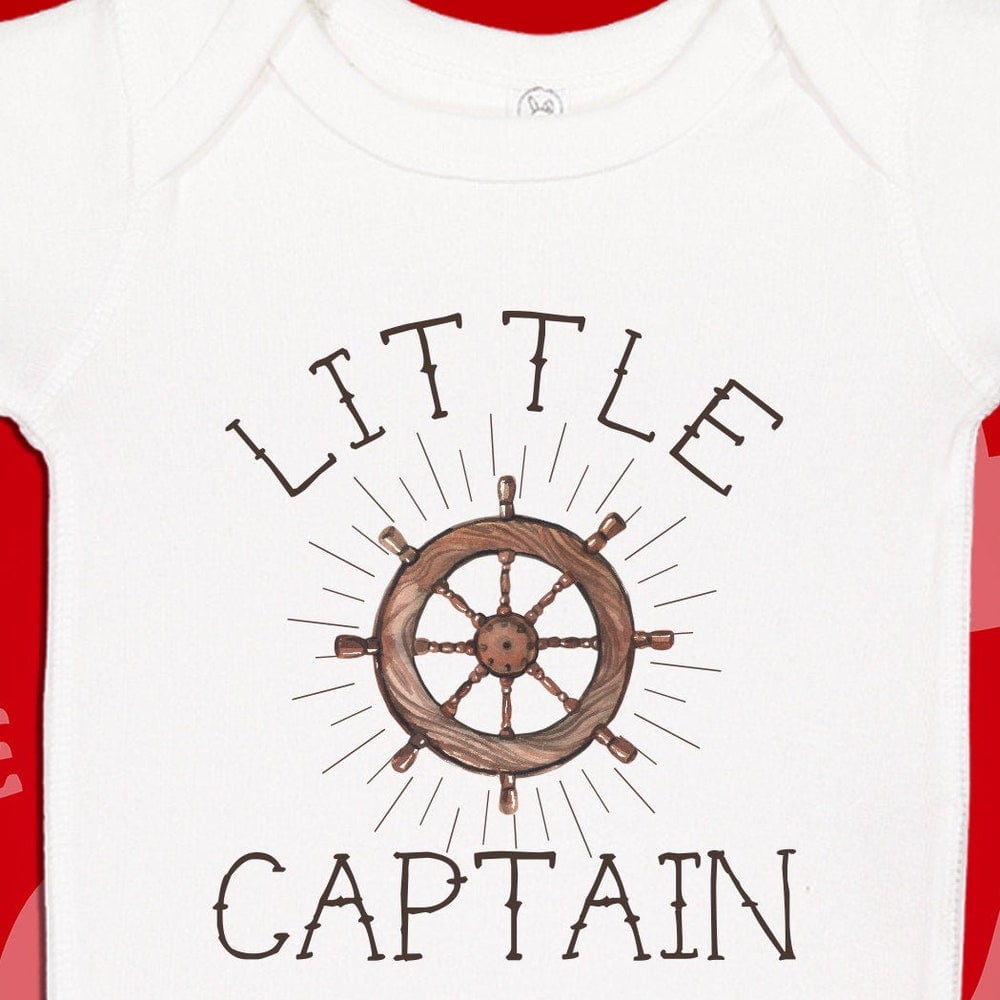 Baby Bodysuit BELLA CANVAS Little Captain Nautical Baby Onesie Bodysuit ...
