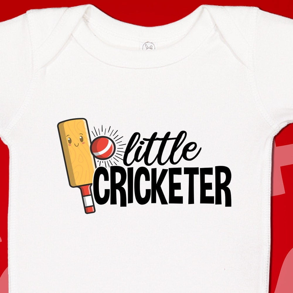 Baby Bodysuit BELLA CANVAS Little Cricketer Baby Onesie Kids Shirt ...