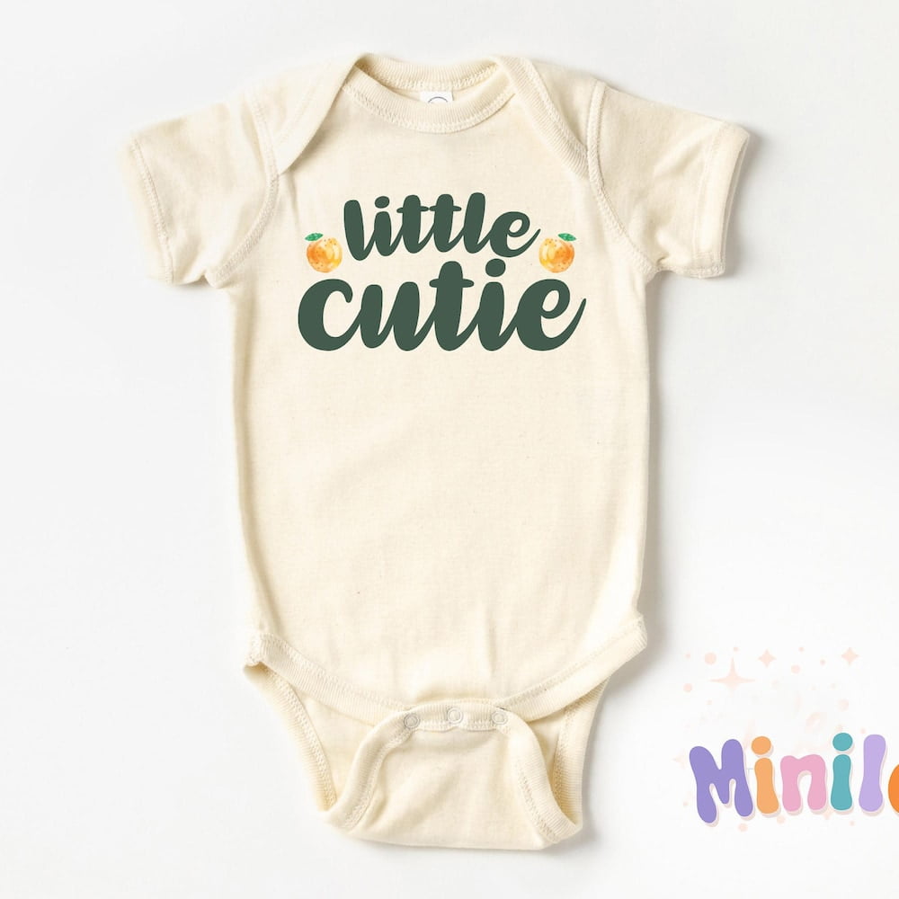 Baby Bodysuit BELLA CANVAS Little Cutie Onesie, Retro Orange Bodysuit ...