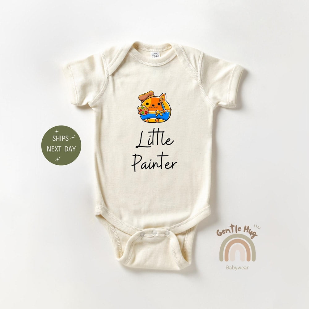 Baby Bodysuit BELLA CANVAS Little Painter Onesie, Newborn Baby Onesie ...