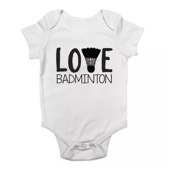 Baby Bodysuit BELLA CANVAS Love Badminton Shuttle Cock Boys And Girls ...