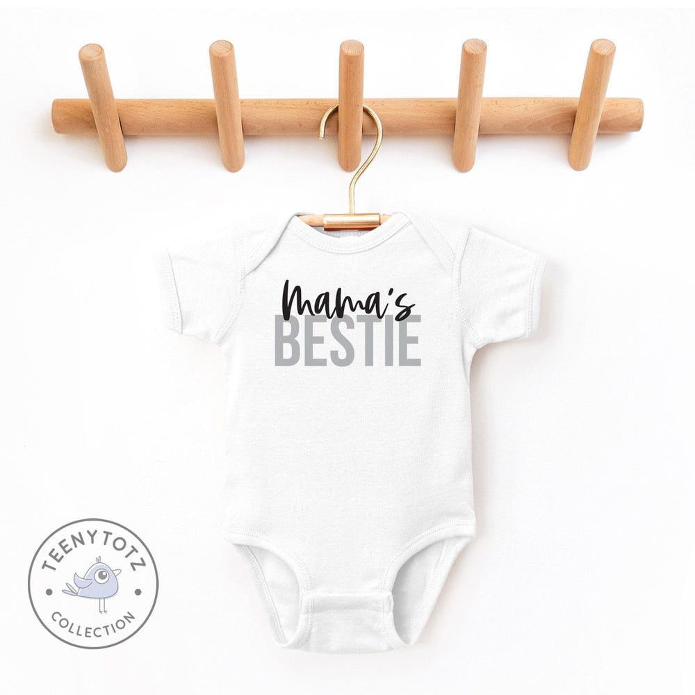 Baby Bodysuit BELLA CANVAS Mama'S Bestie Bodysuit, Best Friend Baby ...