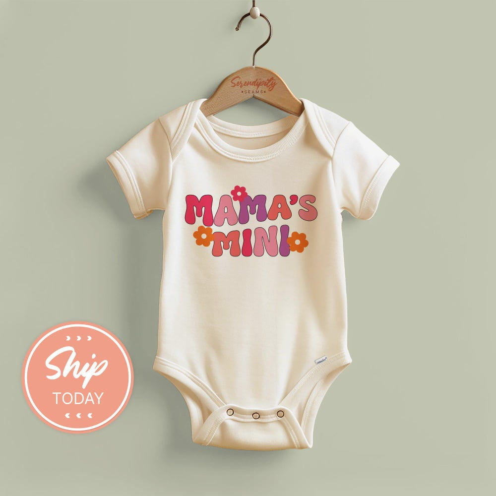 Baby Bodysuit BELLA CANVAS Mama'S Mini Baby Bodysuit, Mother'S Day Gift For New Moms, Adorable ...