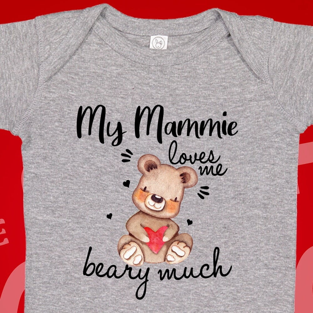 Baby Bodysuit BELLA CANVAS Mammie Newborn Clothes, My Mammie Loves Me ...