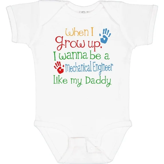 Baby Bodysuit BELLA CANVAS Mechanical Engineer Like Daddy Baby Bodysuit ...