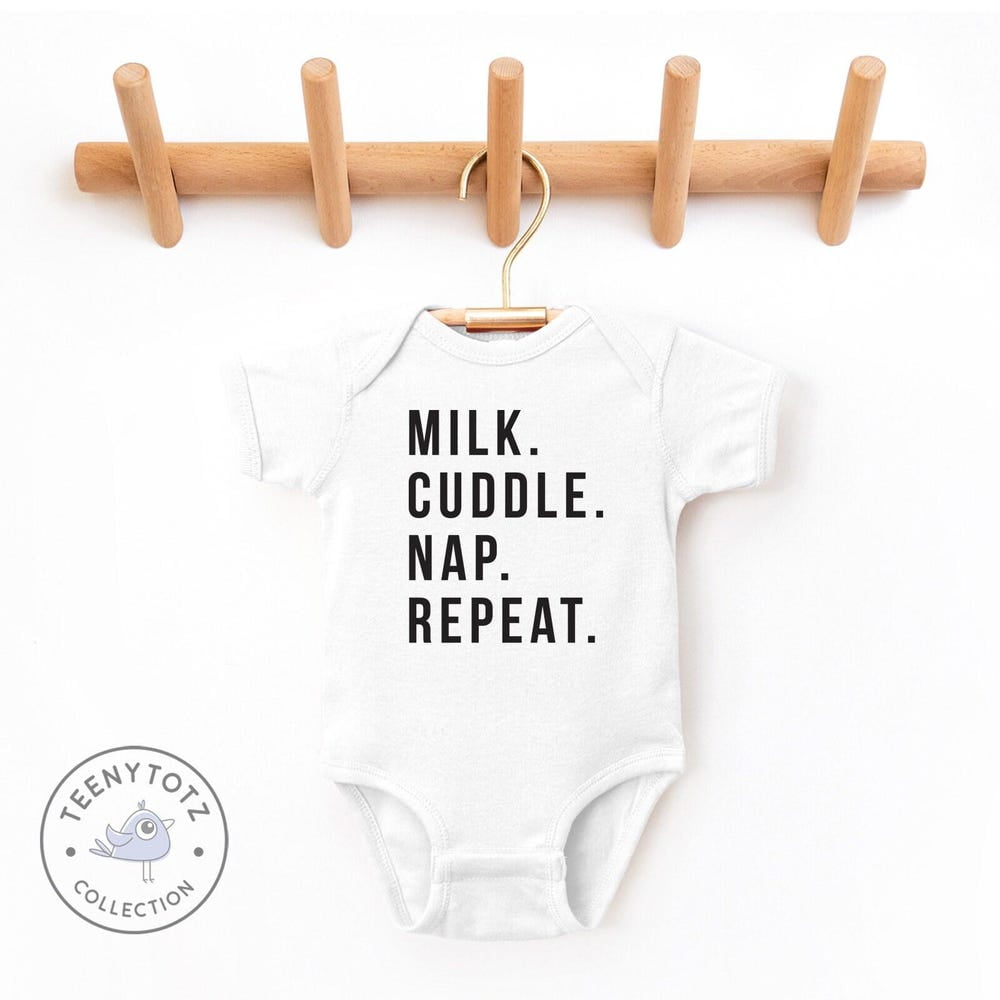 Baby Bodysuit BELLA CANVAS Milk, Cuddle, Nap, Repeat Bodysuit, Nap Time ...
