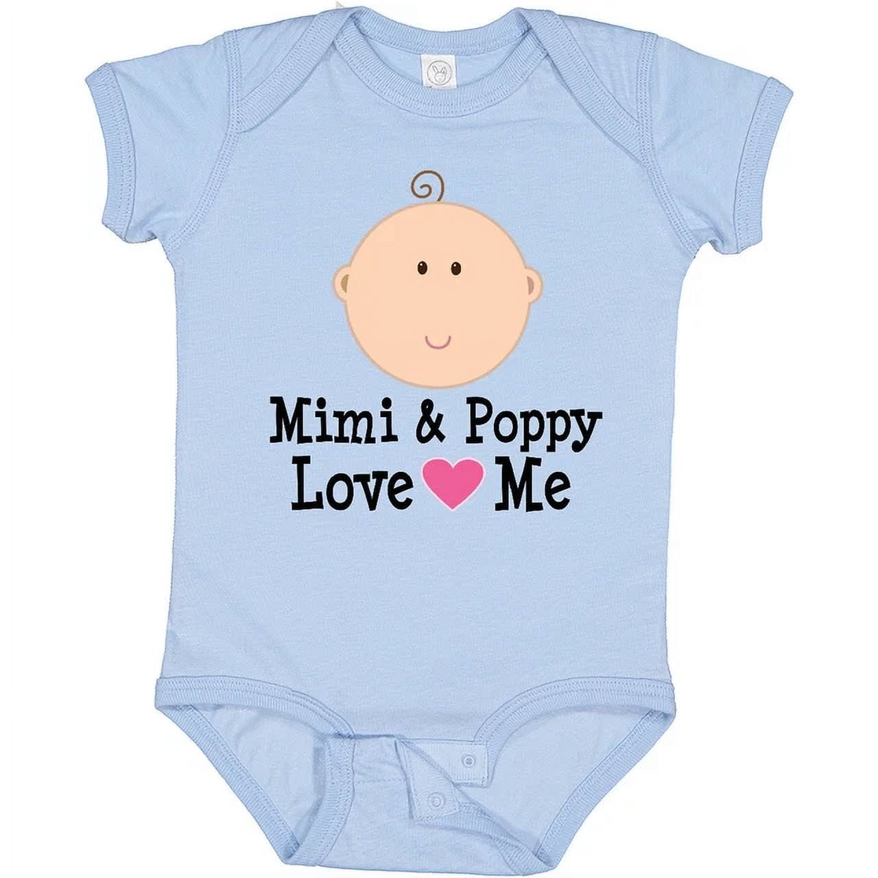 Baby Bodysuit BELLA CANVAS Mimi And Poppy Love Me Outfit Baby Bodysuit Grandchild From Grandson ...