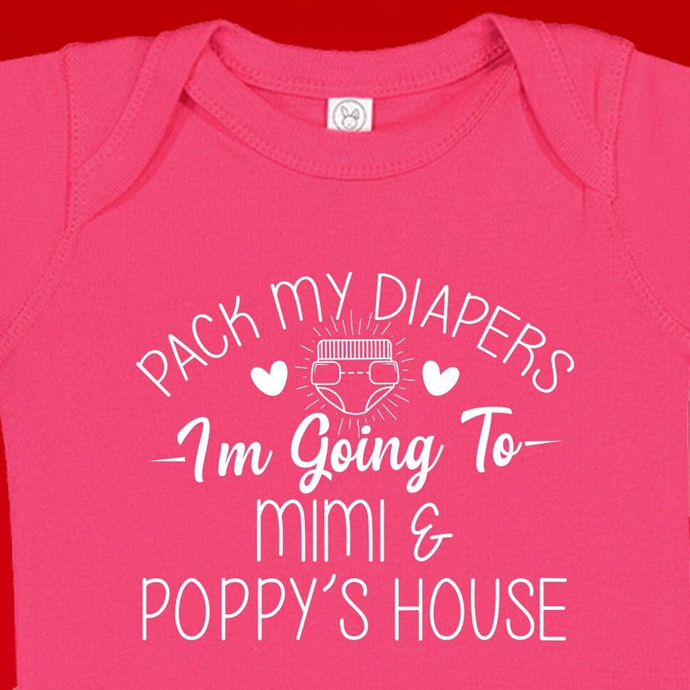 Baby Bodysuit BELLA CANVAS Mimi And Poppy Gift Baby Bodysuit, Kids ...