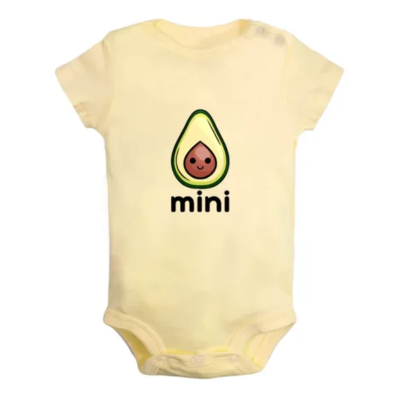 Baby Bodysuit BELLA CANVAS Mini Avocado Funny Rompers Newborn Baby ...