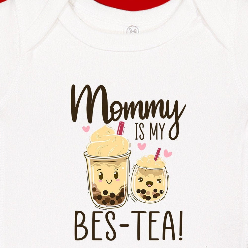 Baby Bodysuit BELLA CANVAS Mommy Is My Bes-Tea Baby Bodysuit, Bubble ...