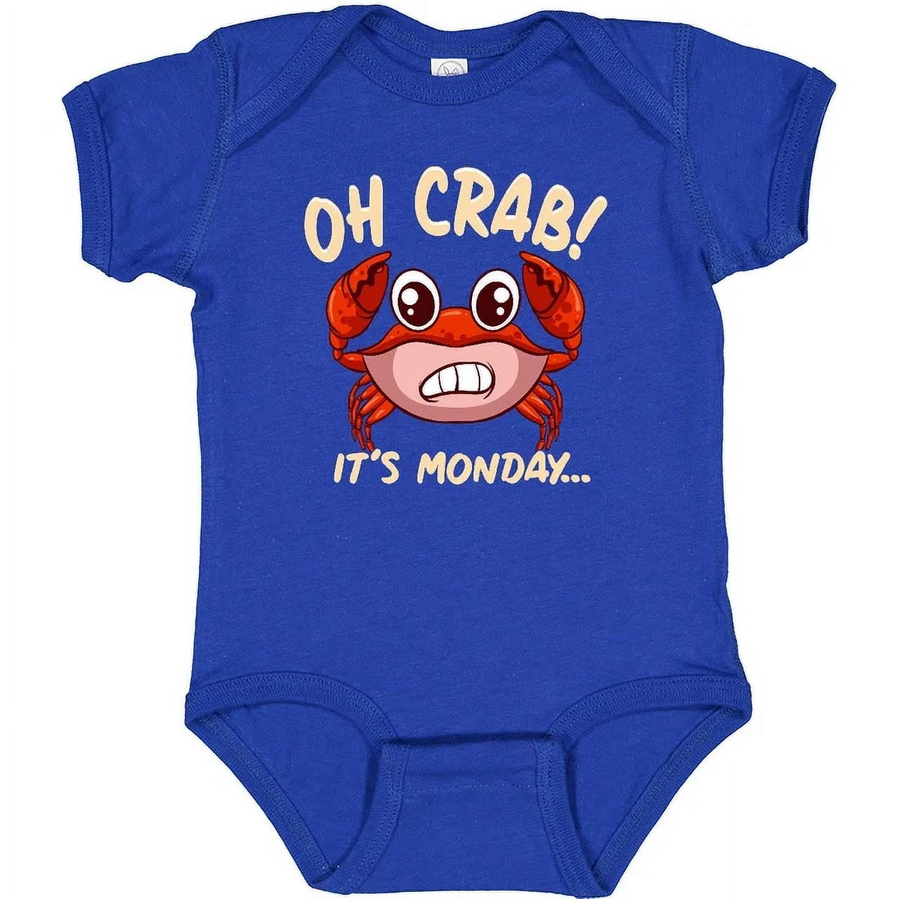 Baby Bodysuit BELLA CANVAS Monday Crab Funny Joke Baby Bodysuit Humor ...