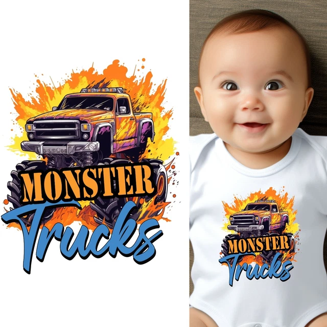 Baby Bodysuit BELLA CANVAS Monster Trucks Baby Clothes For Infants Baby Bodysuit - Walmart.com