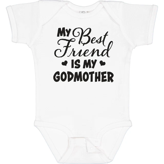 Baby Bodysuit BELLA CANVAS My Best Friend Is My Godmother With Hearts Baby Bodysuit Family ...