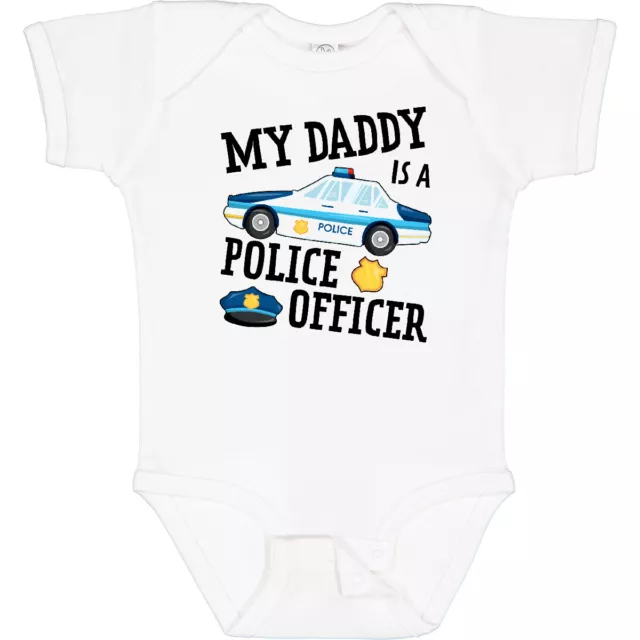 Baby Bodysuit BELLA CANVAS My Daddy Is A Police Officer Baby Bodysuit Family Kids Dad Papa ...