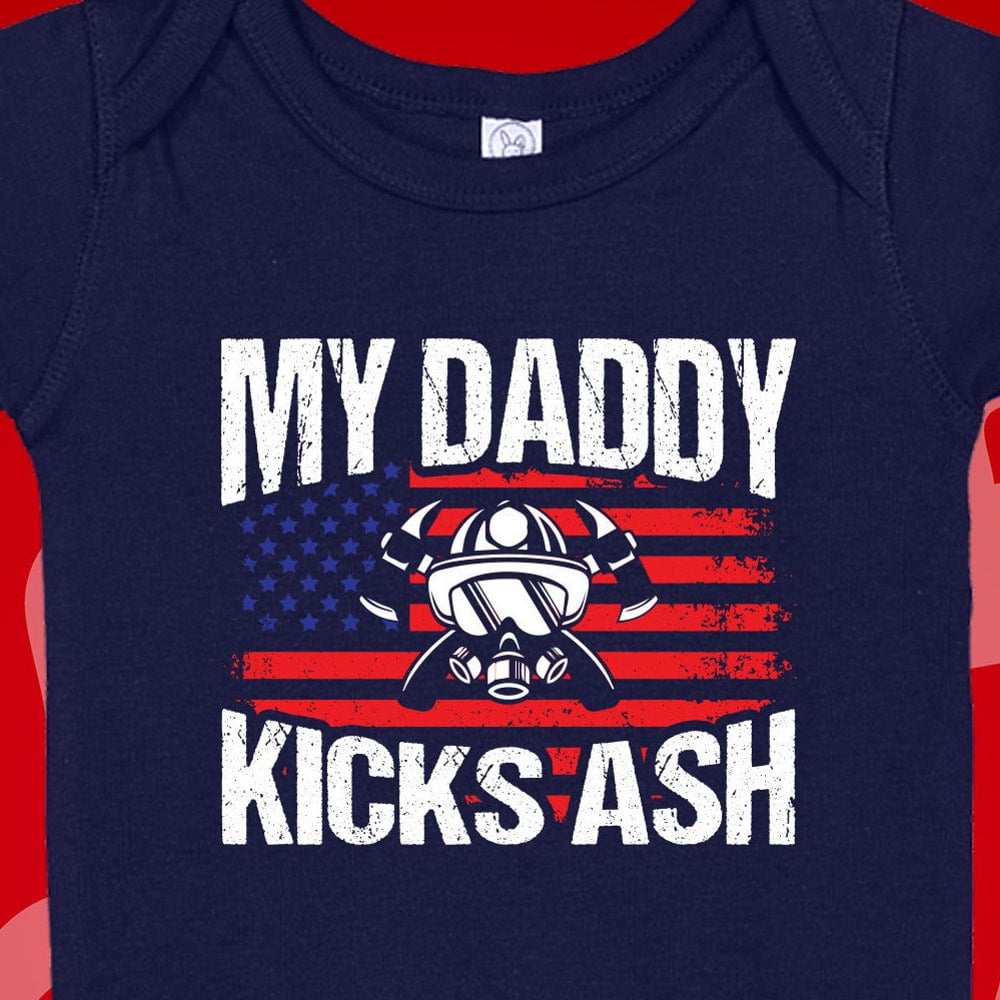 Baby Bodysuit BELLA CANVAS My Daddy Kicks Ash Baby Bodysuit Infant ...