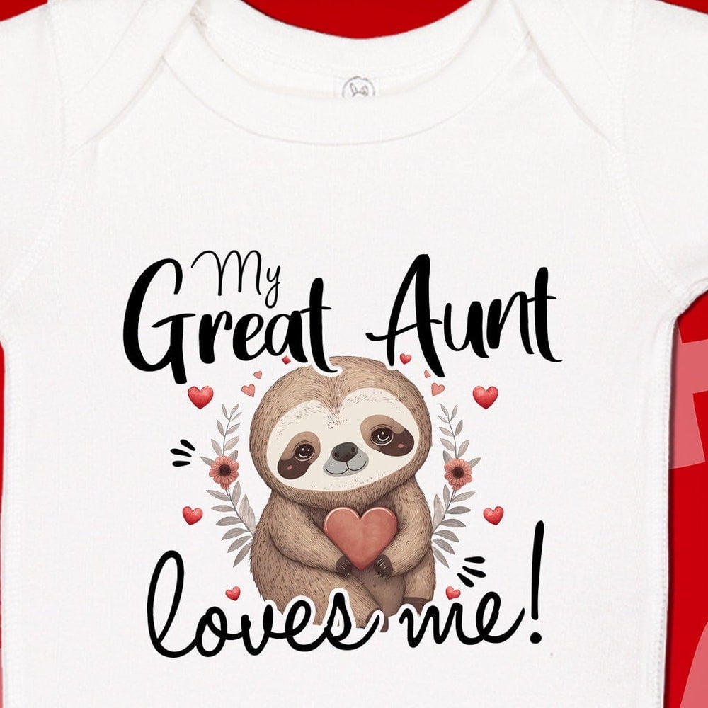 Baby Bodysuit BELLA CANVAS My Great Aunt Loves Me Baby Bodysuit, Great Aunt Baby Gift, Great ...