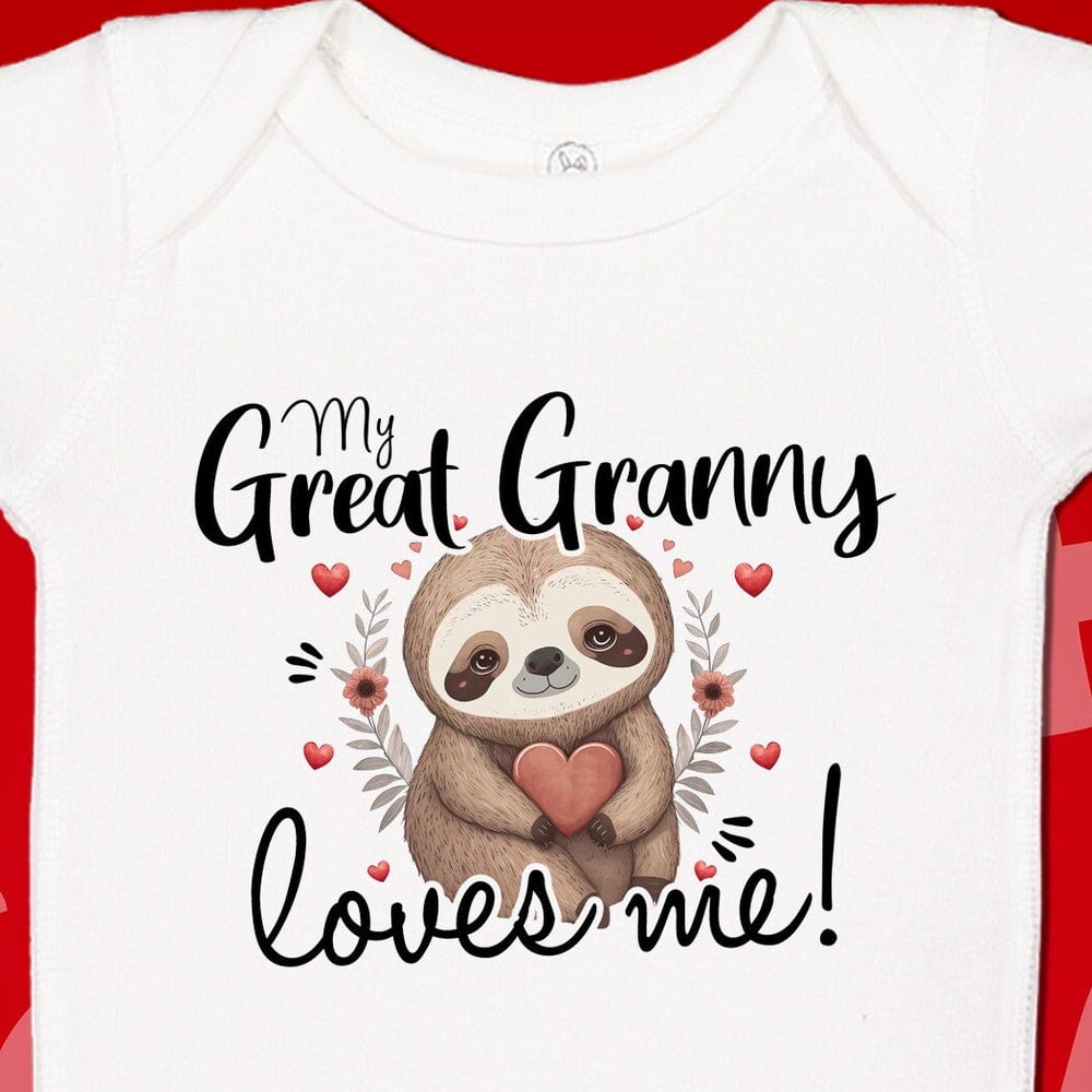 Baby Bodysuit BELLA CANVAS My Great Granny Loves Me Baby Bodysuit, Granny Baby Gift, Baby ...