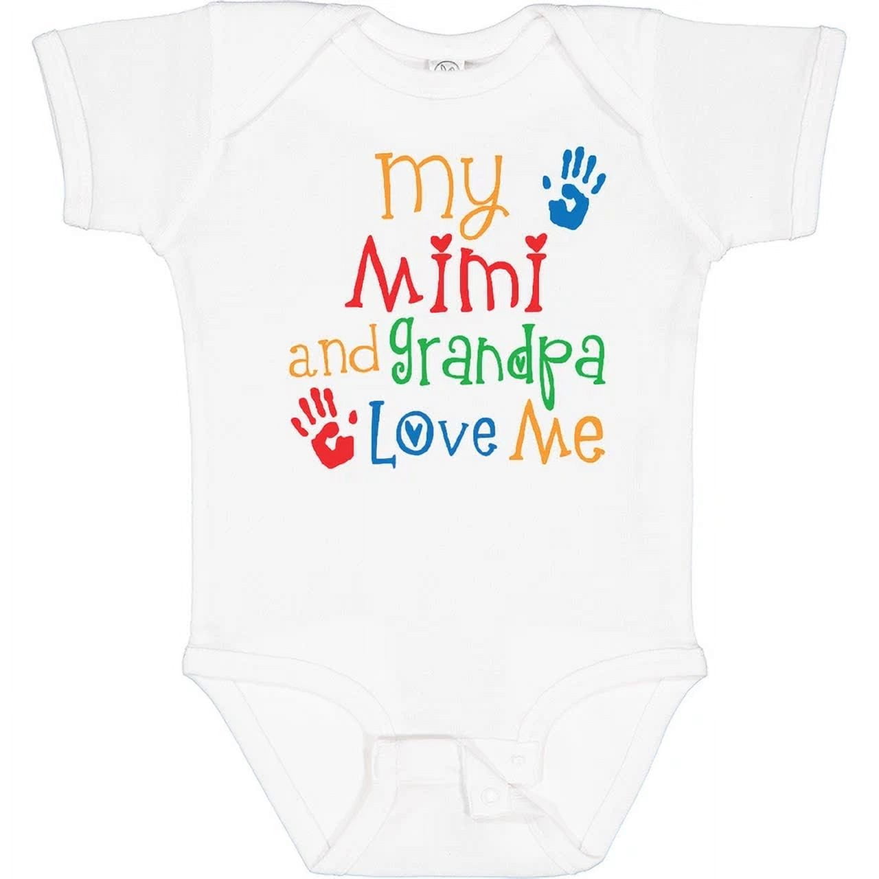 Baby Bodysuit BELLA CANVAS My Mimi And Grandpa Love Me Baby Bodysuit ...