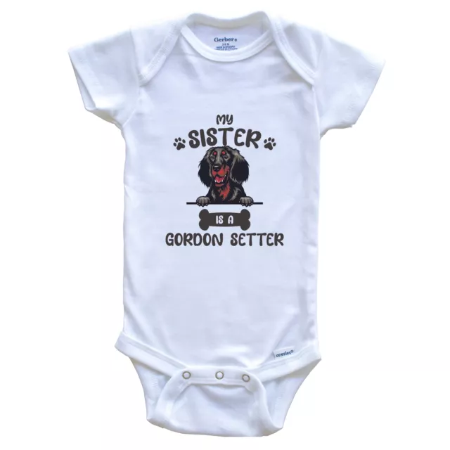 Baby Bodysuit BELLA CANVAS My Sister Is A Gordon Setter Cute Dog Breed ...