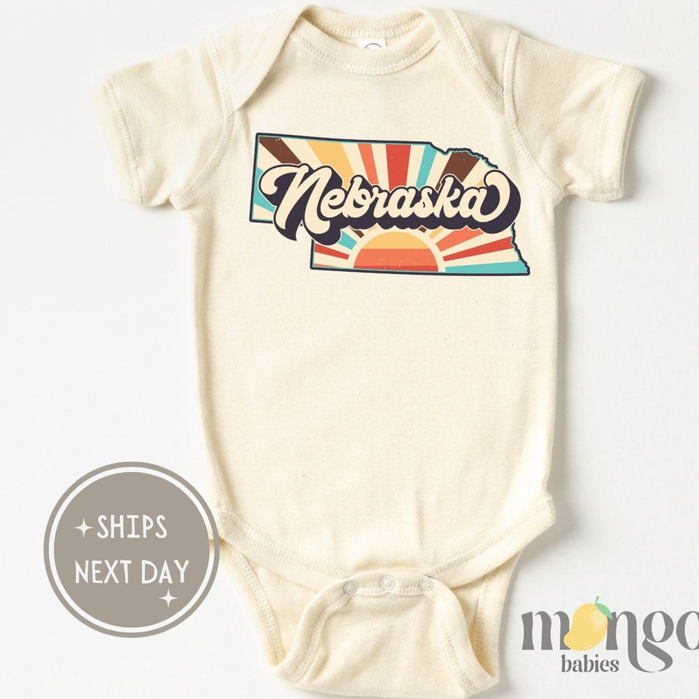 Baby Bodysuit BELLA CANVAS Nebraska Baby Onesies Loved Baby Long ...