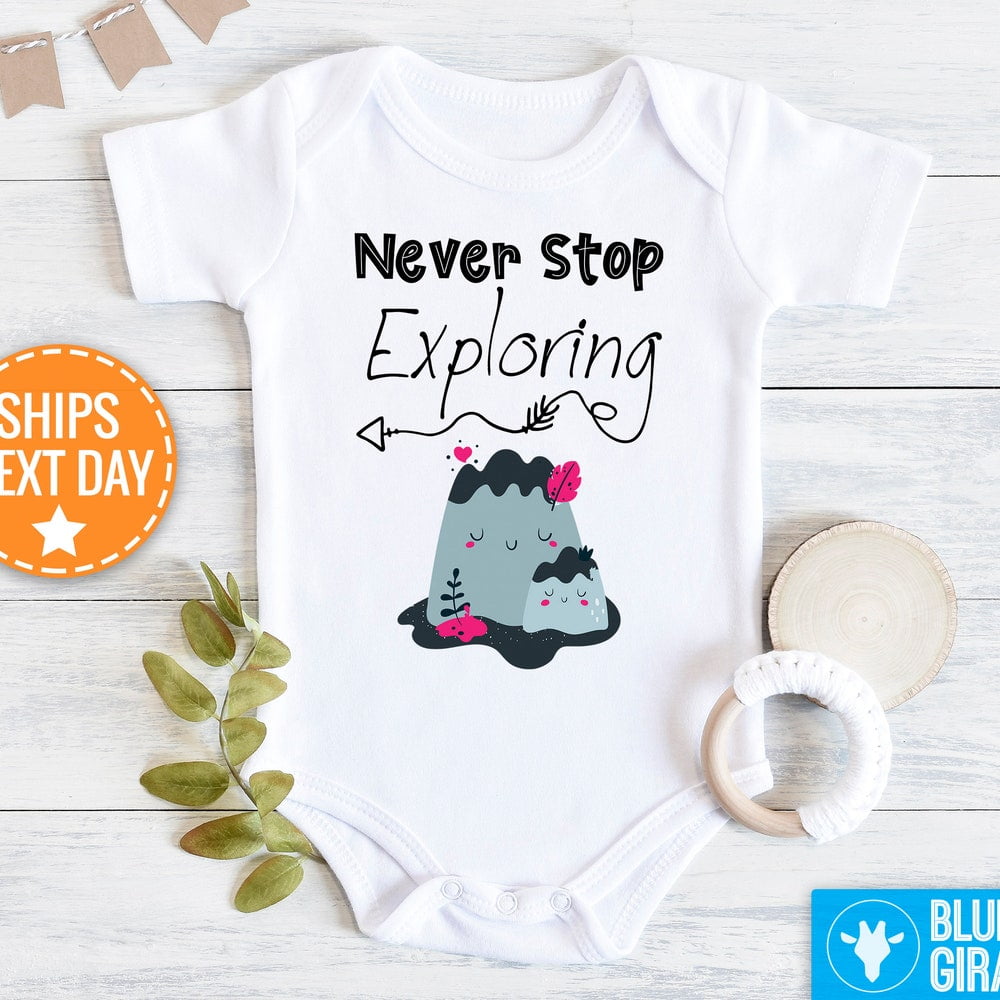 Baby Bodysuit BELLA CANVAS Never Stop Exploring Onesie - Cute Adventure ...