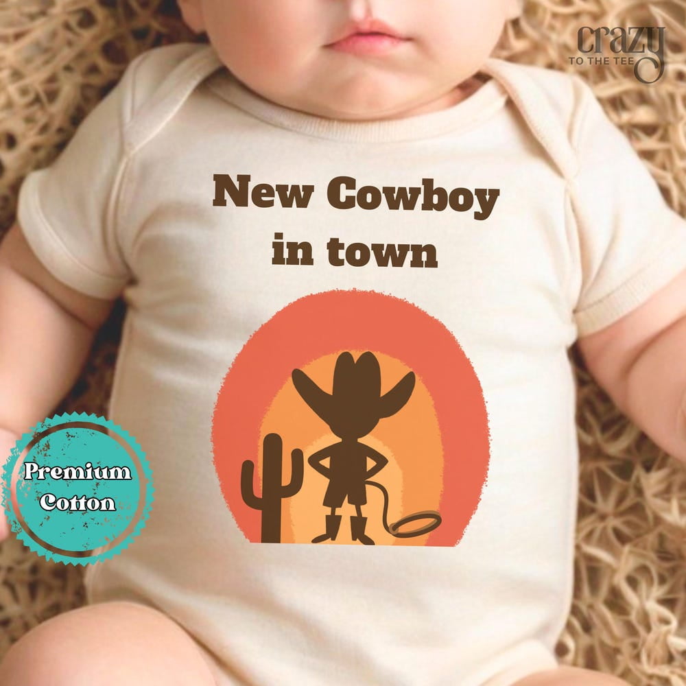 Baby Bodysuit BELLA CANVAS New Cowboy In Town Baby Onesie Bodysuit, Western Onesie Bodysuit ...