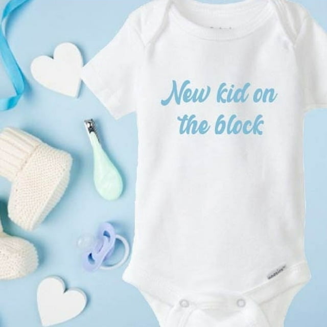 Baby Bodysuit BELLA CANVAS New Kid On The Block, Retro Baby Onesie, Funny Baby Onesie, Unisex ...