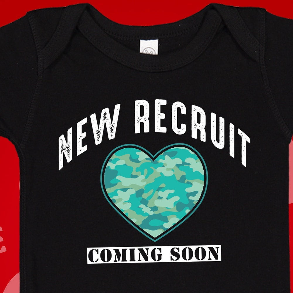 Baby Bodysuit BELLA CANVAS New Recruit Military Pregnancy Announcement ...