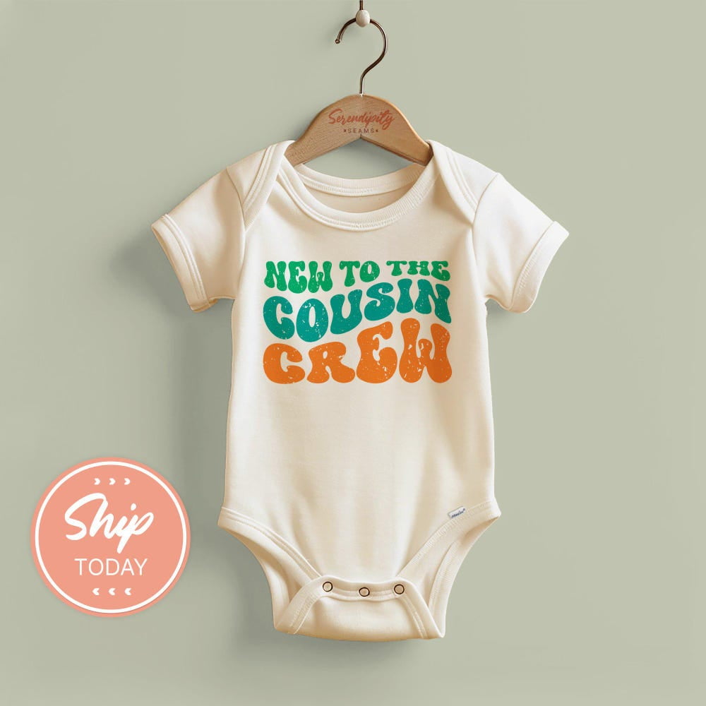Baby Bodysuit BELLA CANVAS New To The Cousin Crew Baby Onesies Brand, Funny Baby Shower Gift ...