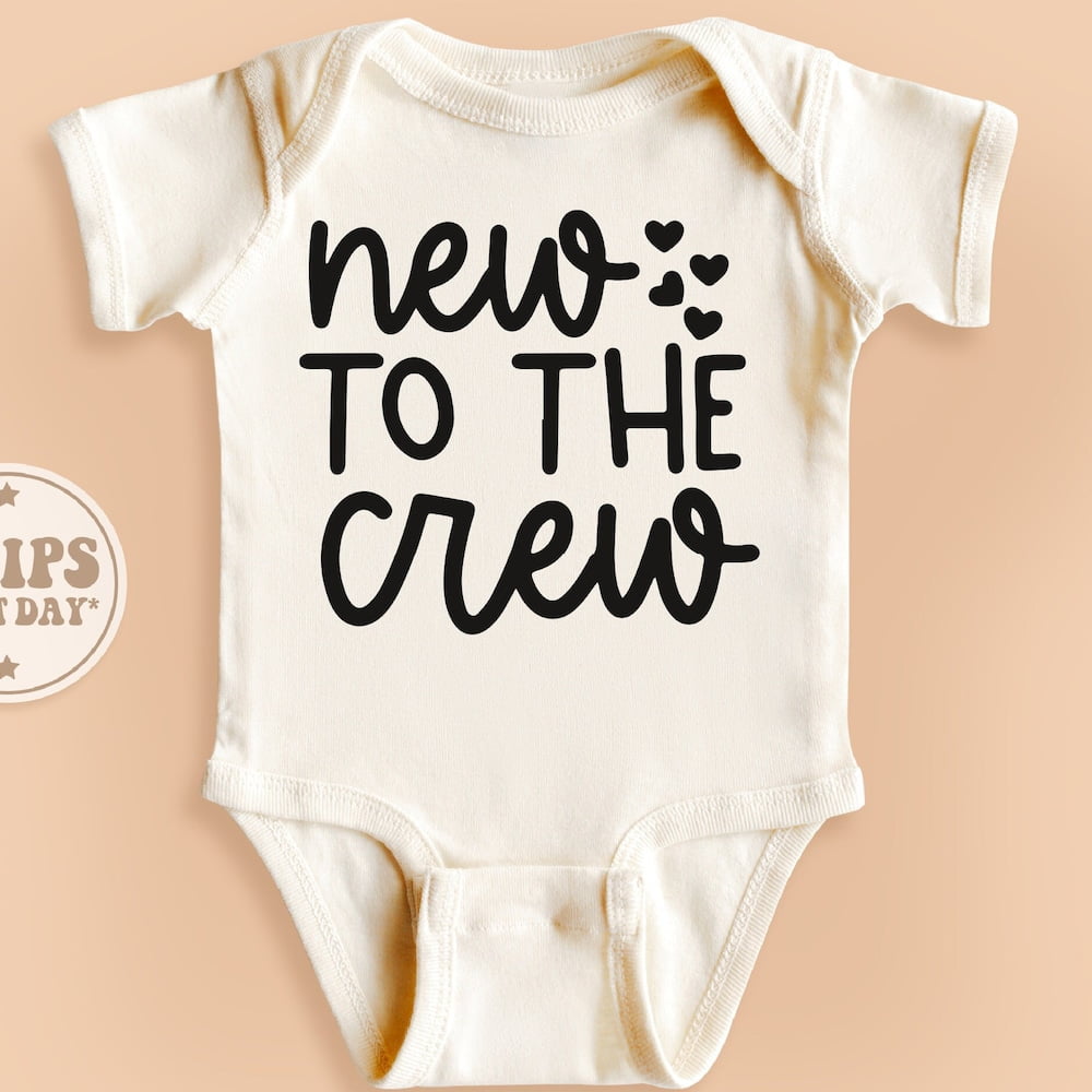 Baby Bodysuit BELLA CANVAS New To The Crew Baby Onesie, Cute Natural Kid Gifts, New In Crew Baby ...