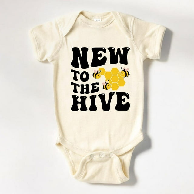 Baby Bodysuit BELLA CANVAS New To The Hive Onesie, Baby Bee Bodysuit ...