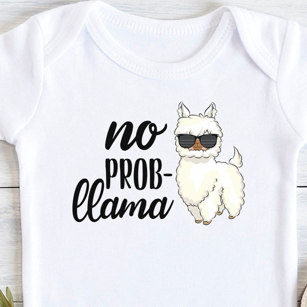 Baby Bodysuit BELLA CANVAS No Prob-Llama, Mamas Little Llama, Llama ...