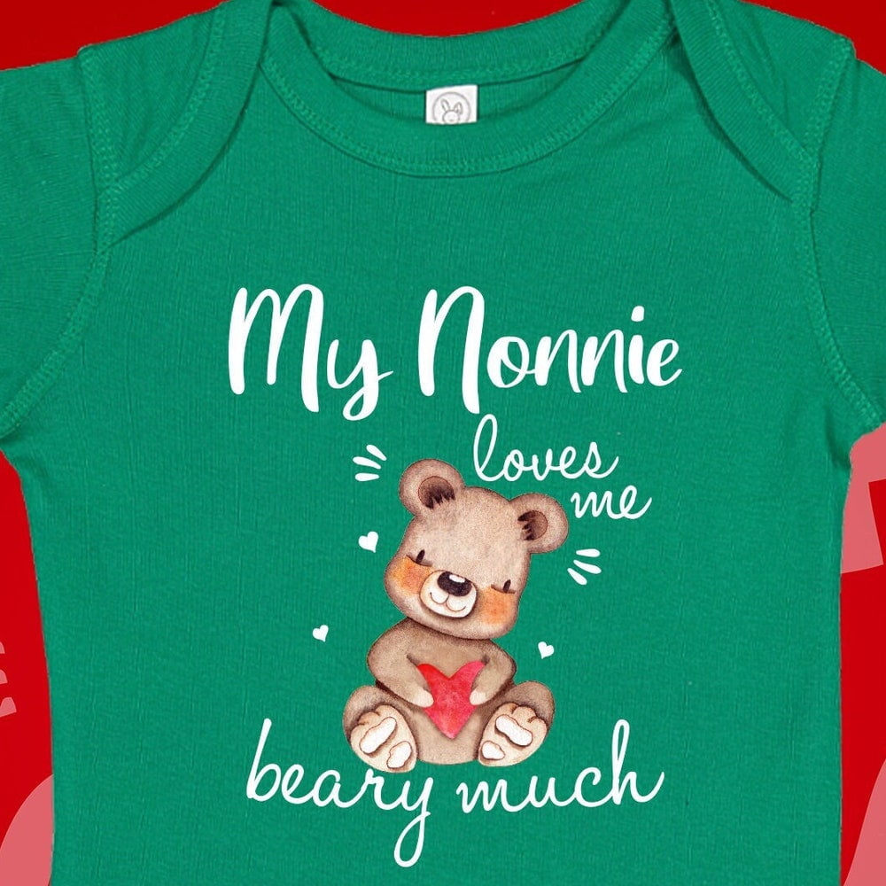 Baby Bodysuit BELLA CANVAS Nonnie Newborn Clothes, My Nonnie Loves Me ...