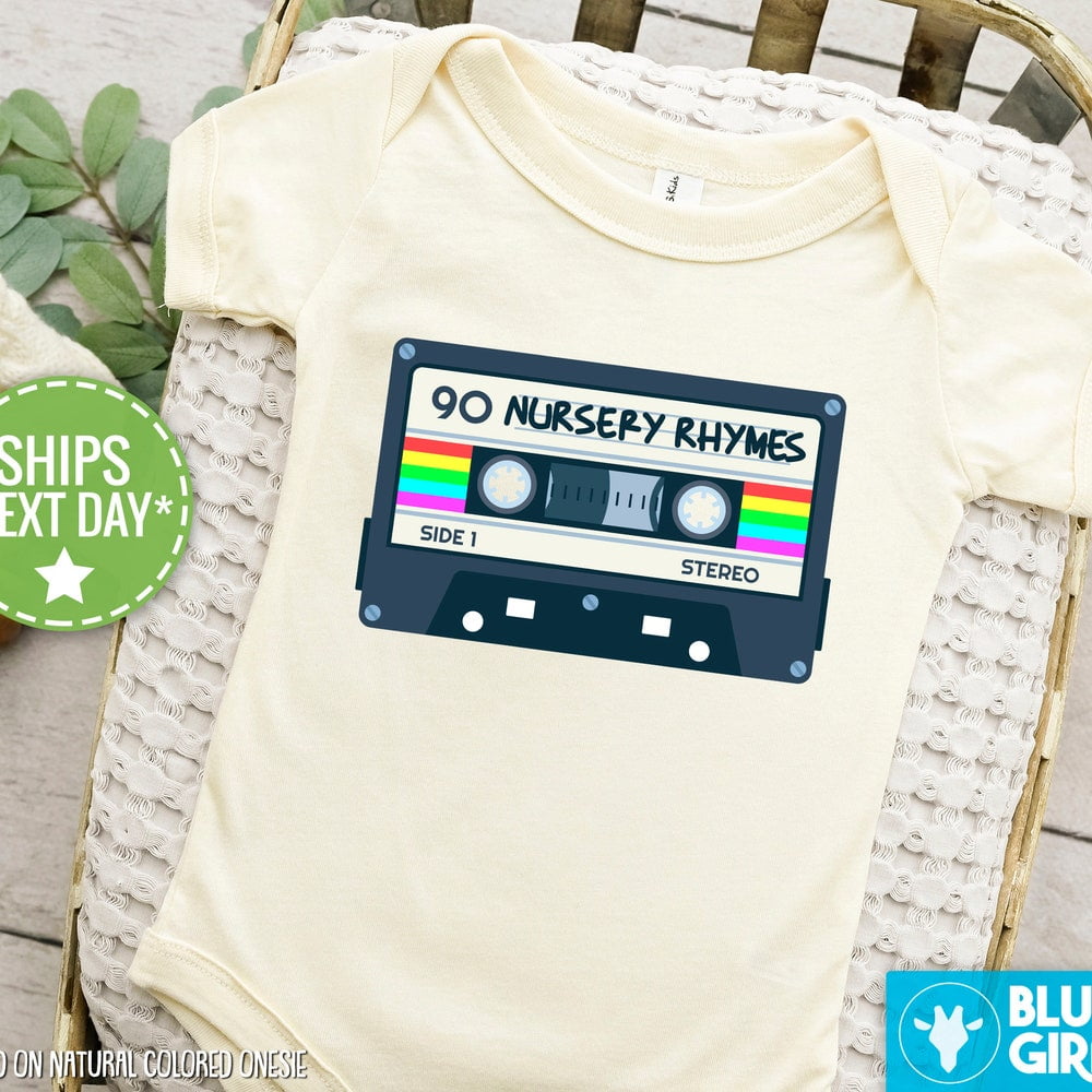 Baby Bodysuit BELLA CANVAS Nursery Rhymes Baby Onesie, Funny Retro ...