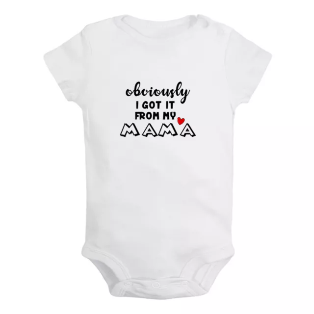 Baby Bodysuit BELLA CANVAS Obviously Got It From My Mama Funny Romper Baby Bodysuit Newborn ...
