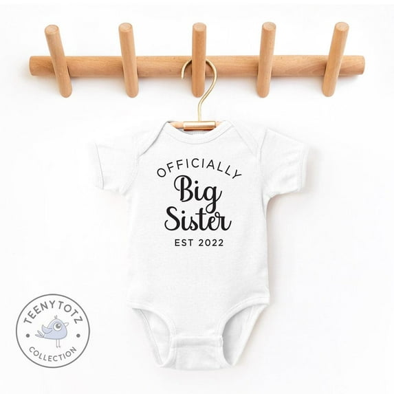 Baby Bodysuit BELLA CANVAS Officially Big Sister Bodysuit, Cute Big ...