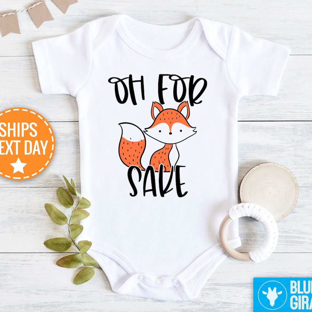 Baby Bodysuit BELLA CANVAS Oh For Fox Sake Onesie, Fox Onesie, Funny Onesies, Funny Baby Shower ...