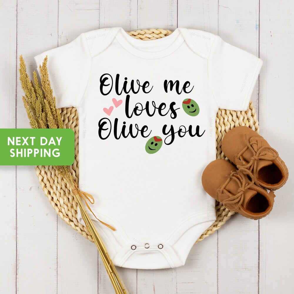 Baby Bodysuit BELLA CANVAS Olive Baby Onesie, Olive Me Love Olive You, Hipster Baby Onesie, Cute ...