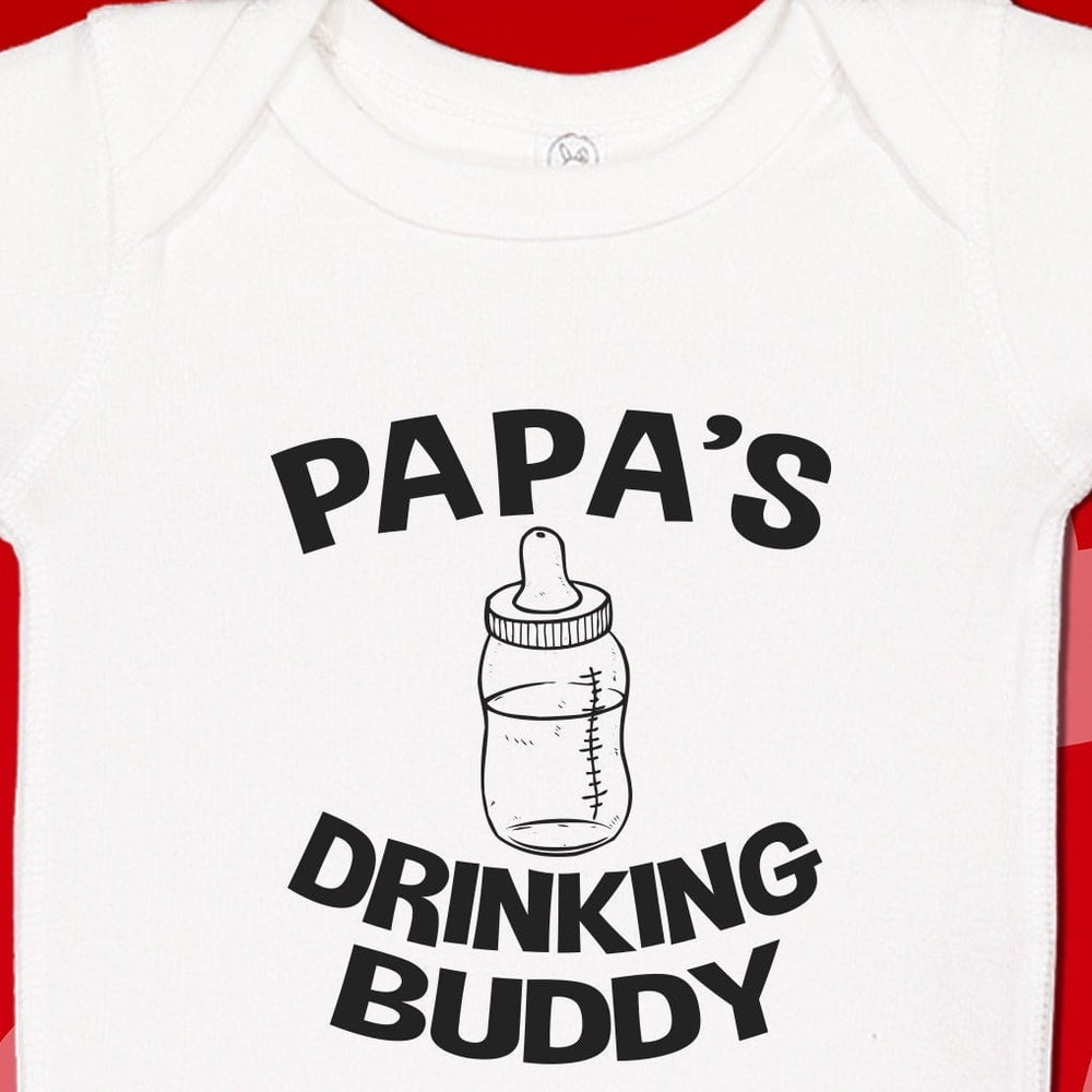 Baby Bodysuit BELLA CANVAS Papa'S Drinking Buddy Baby Bodysuit, Papa'S ...
