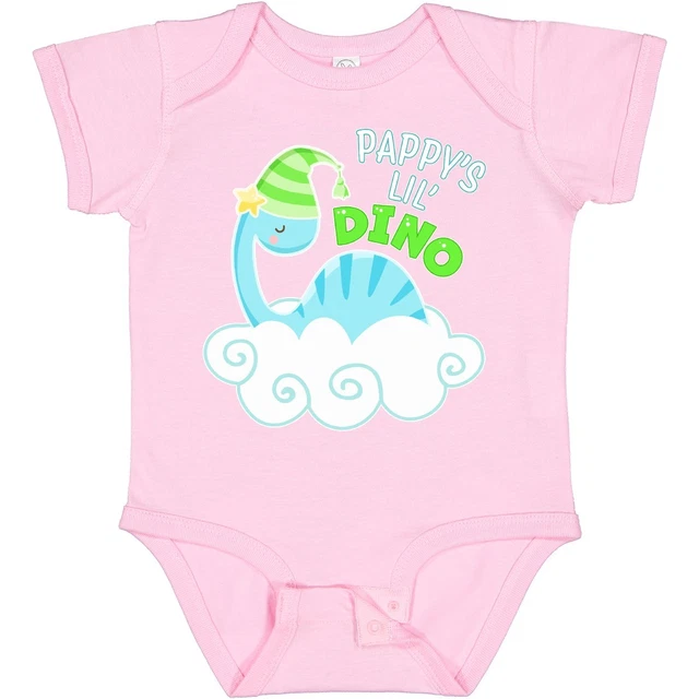 Baby Bodysuit BELLA CANVAS Pappy'S Lil' Dino- Cute Blue Baby Dinosaur ...