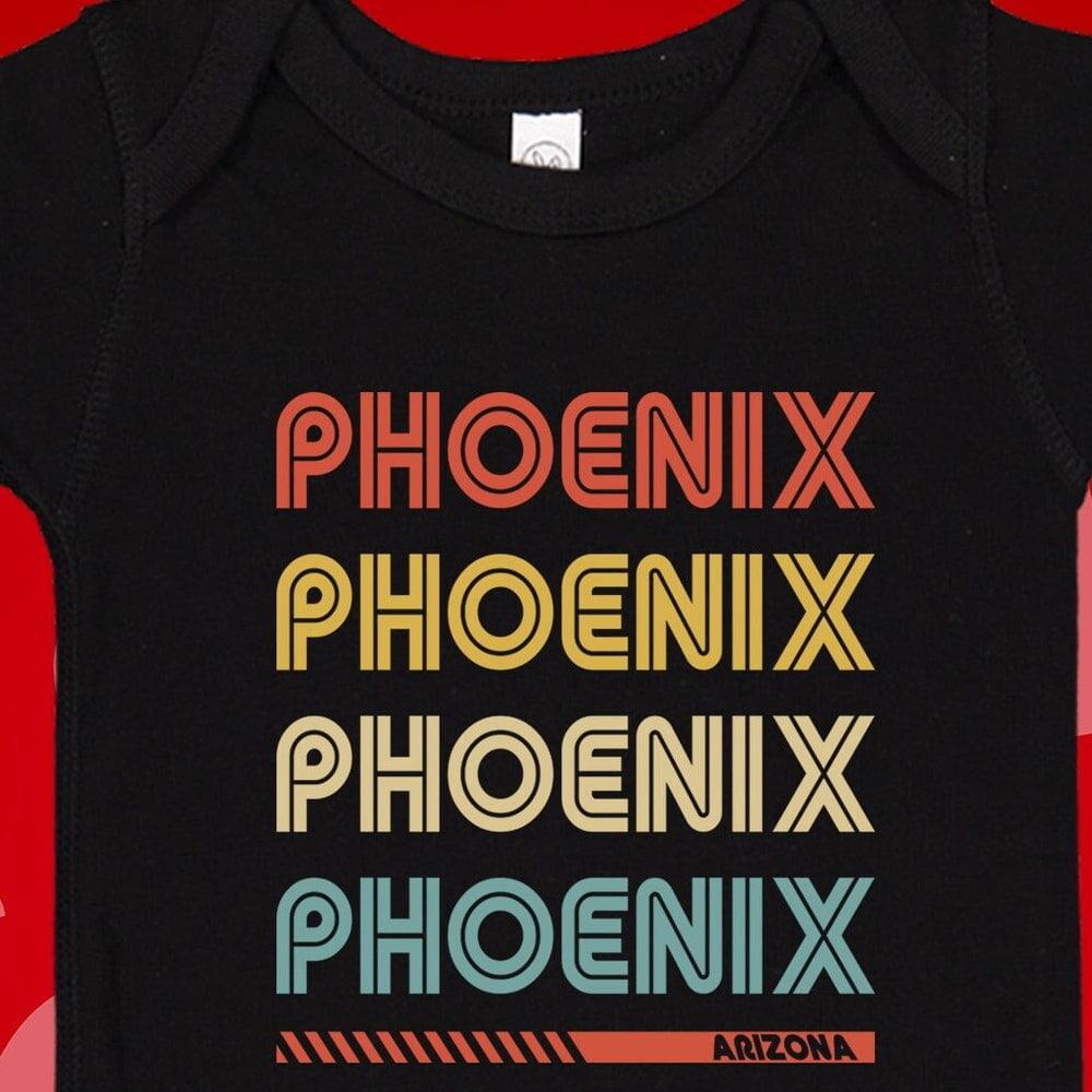 Baby Bodysuit BELLA CANVAS Phoenix Baby Onesie, Retro Phoenix Kids ...