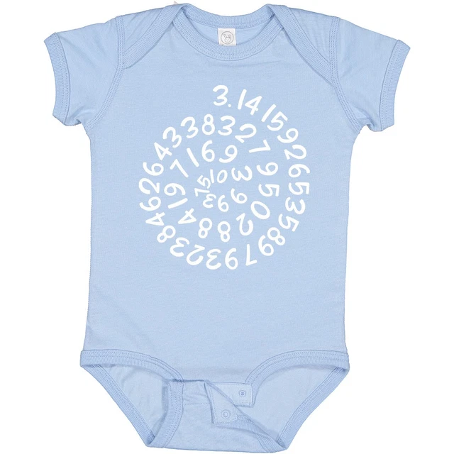 Baby Bodysuit BELLA CANVAS Pi Day Pi Numerals In Spiral Baby Bodysuit ...