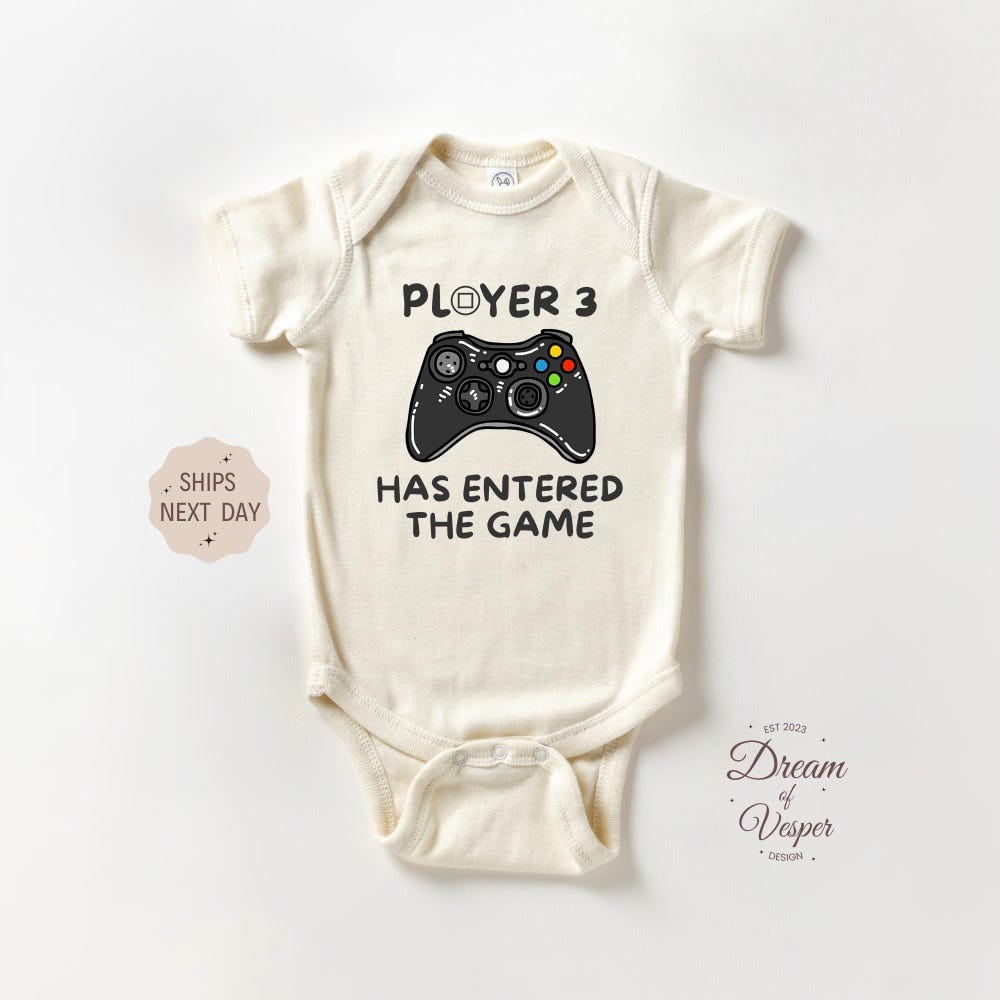 Baby Bodysuit BELLA CANVAS Player 3 Has Entered The Game Onesie, Funny ...